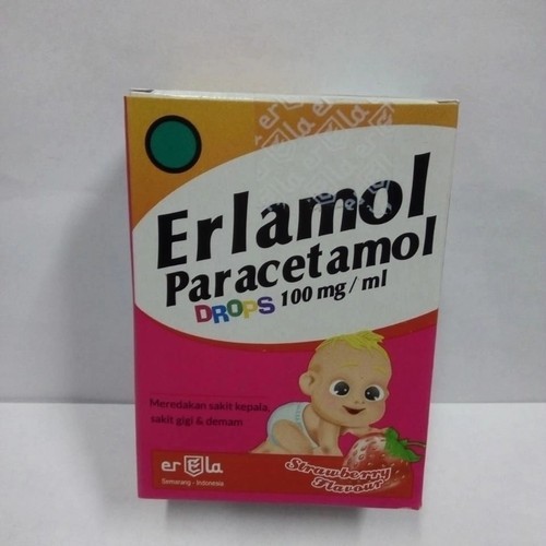 Jual ERLAMOL DROPS 15 ML DAN SYRUP 60ML - Paracetamol 100 MG per ML ...