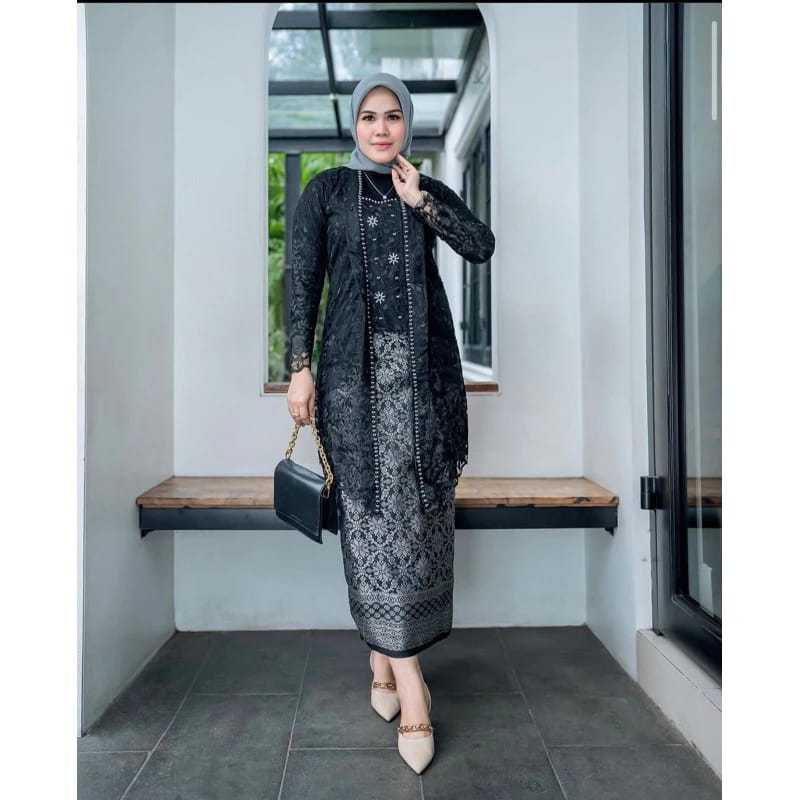 Jual Set kebaya kutu baru payet songket/kebaya tunik modern/kebaya kutu baru/kebaya pesta/kebaya ...