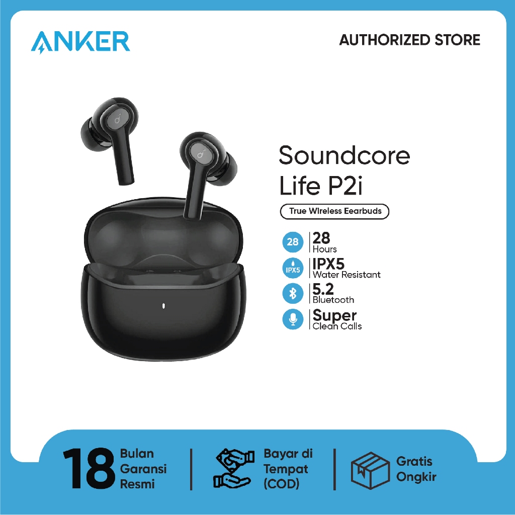 Jual ANKER Soundcore TWS Life P2i Earbuds 28hr Earphone Bluetooth ...
