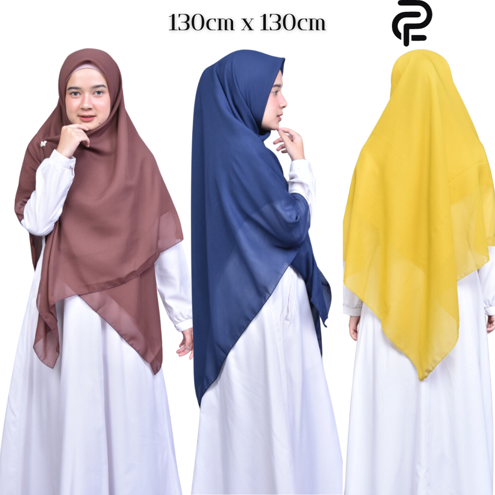 Jual Bella Square Jumbo Jilbab Segi Empat Bahan Polycotton Ukuran 130 x ...