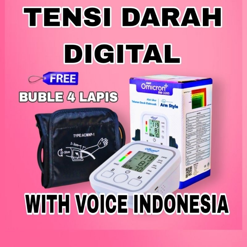 Jual TAFF OMICRON TENSI DARAH DIGITAL TENSIMETER DIGITAL alat ukur ...