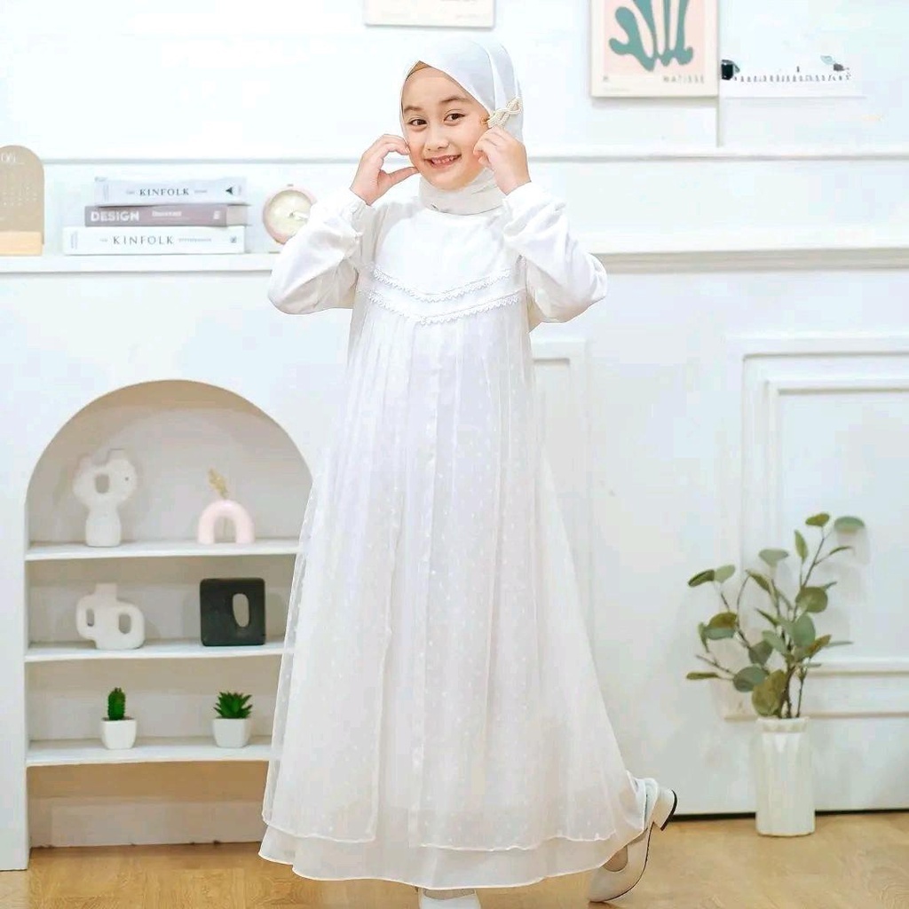 Jual Baju Anak Perempuan Shafa Dress Kids 2024 Bahan Ceruty Plus ...