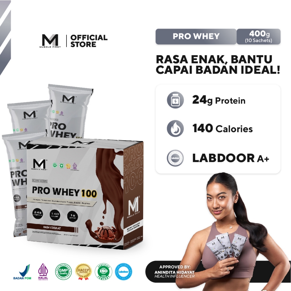 Jual MUSCLE FIRST Pro Whey 100 Box - Whey Protein Suplemen Fitness ...