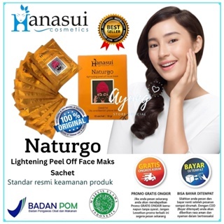 Jual HANASUI NATURGO LIGHTENING PEEL OFF MASK BALCK SACHET MASKER WAJAH ...