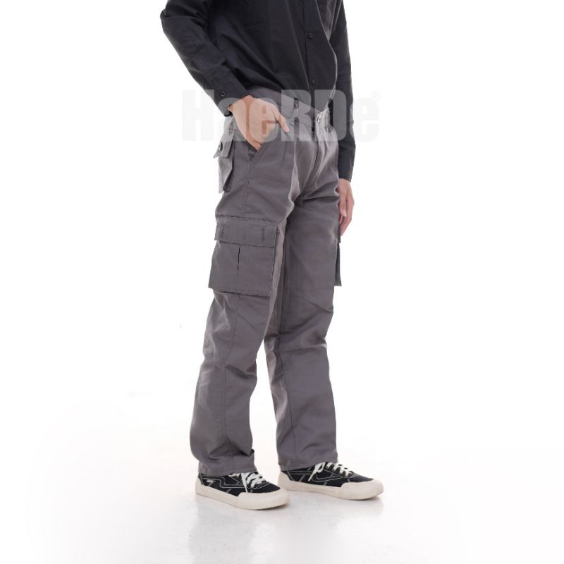 Jual Celana Cargo Panjang Pria Reguler Straight Loose Fit Pria Celana Panjang Celana Kargo ...