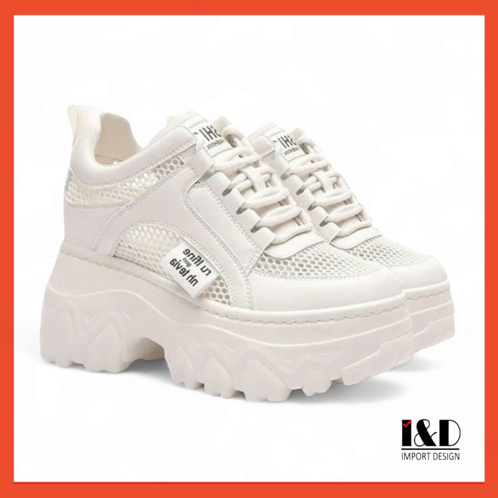 Jual [ IMPORT DESIGN ] Sepatu Wanita Sneakers Casual Shoes Wedges Karet ...