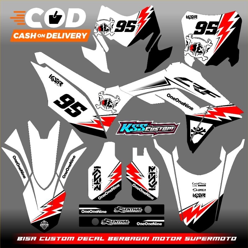 Jual DECAL CRF150L FULL BODY MERAH PUTIH - DECAL CRF 150 L SIMPEL ...