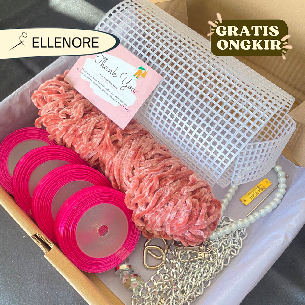 Jual Ellenore - DIY Paket Plastik Canvas Bag Tas Tangan/Clutch-Purse ...