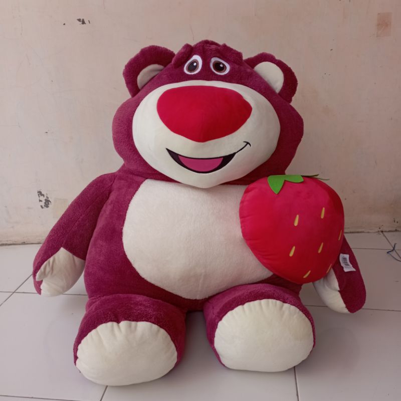 Jual Boneka Lotso Bear Strawberry Super Jumbo Hadiah Kado Gift Lembut ...