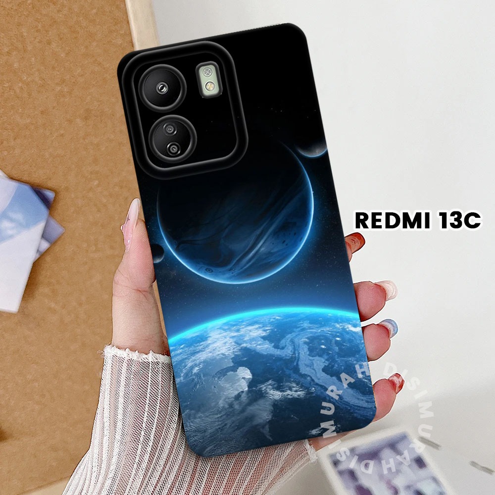 Jual (RD13C) Case Hp Pro Kamera Xiaomi redmi 13C Motif Bulan (SH01 ...