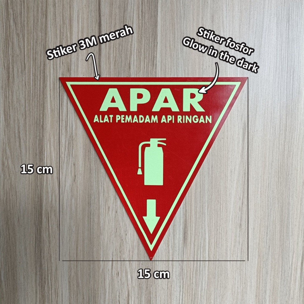 Jual APAR Sign (GLOW IN THE DARK) Akrilik - 15cm x 15cm | Shopee Indonesia