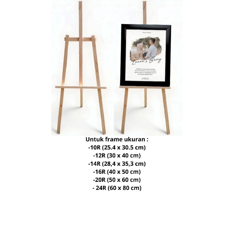 Jual Stand Frame - Stand Foto Pernikahan atau Stand Lukis Wooden Easel ...