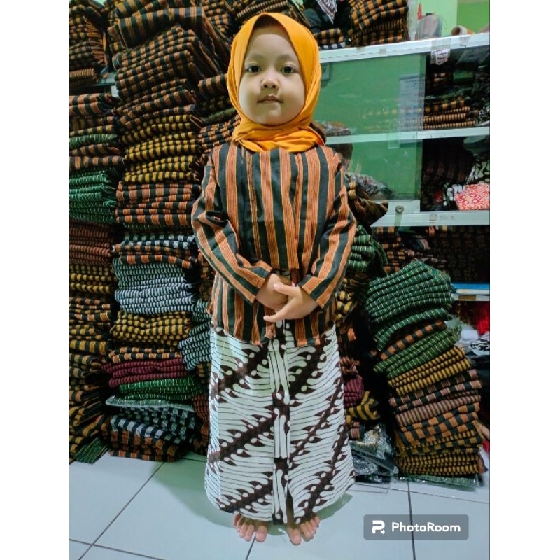 Jual KEBAYA LURIK ANAK (BAJU AJA) - BAJU ADAT BAHAN TENUN | Shopee Indonesia
