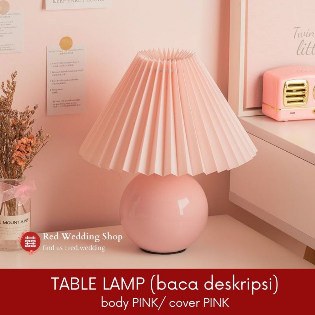 Jual [Pink-Pink] Table Lamp Lampu Aesthetic Wedding Sangjit Shuangxi ...