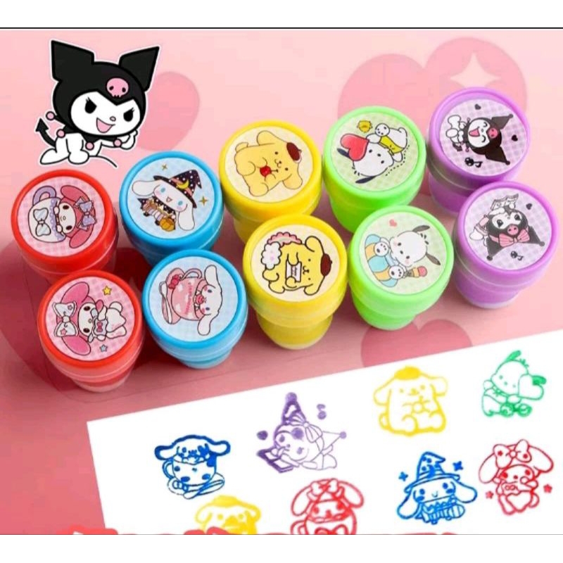 Jual KiSy.Shop 1set Stamp Sanrio Reward Stamp Stempel cap Karakter ...