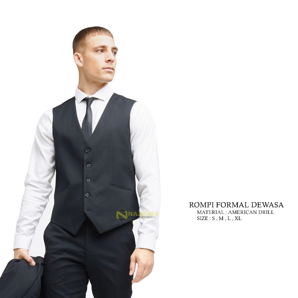 Jual ROMPI FORMAL PRIA / VEST FORMAL DEWASA / ROMPI HOTEL | Shopee ...