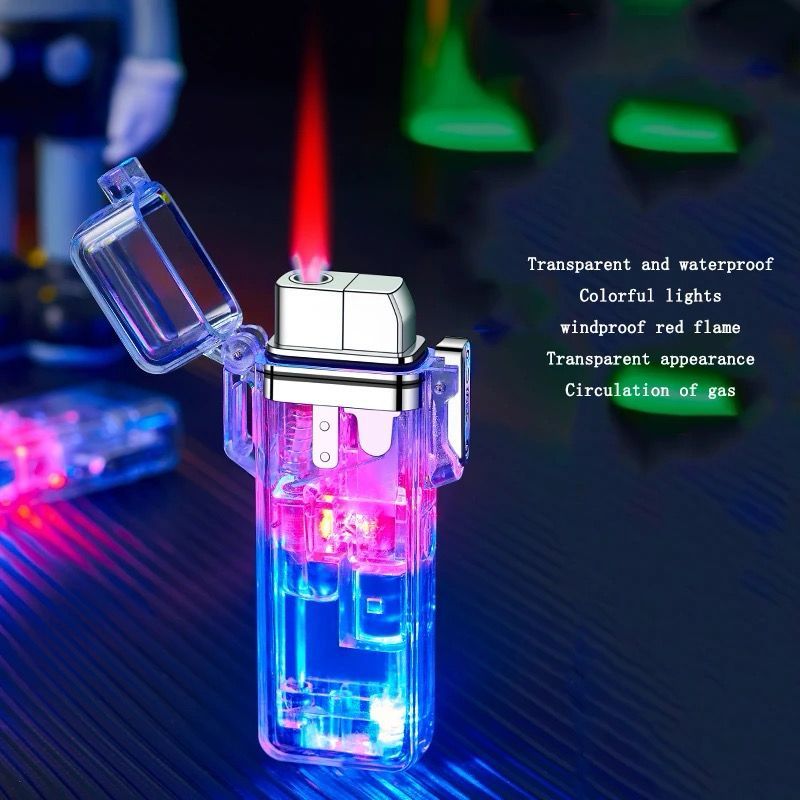 Jual Mancis Korek Api Bara Gas LED Waterproof Transparang MN-8815-1 ...