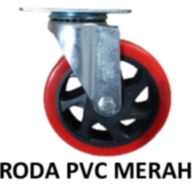 Jual RODA PVC SIZE 4" RANGKA PUTAR HEAVY DUTY 4 mm DOUBEL BEARING ia ...