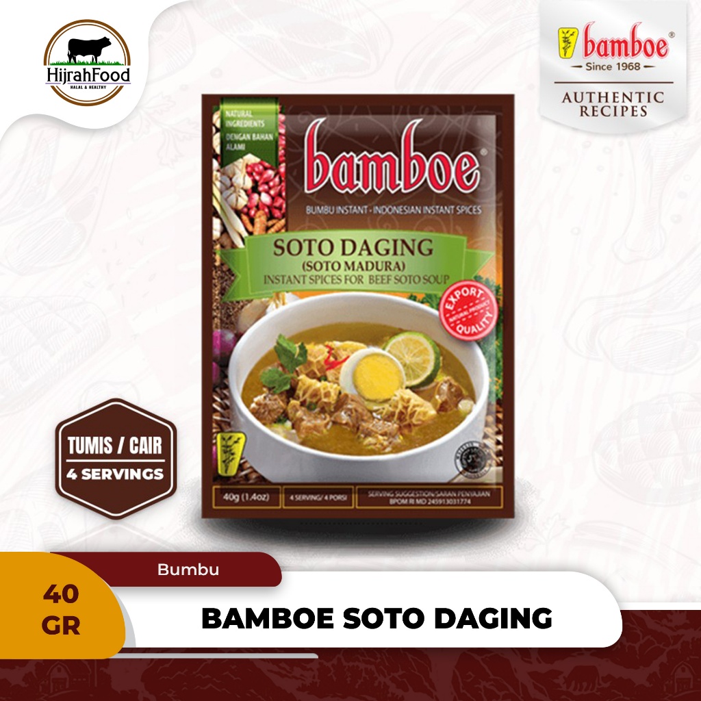 Jual Bamboe Soto Daging Soto Madura Bumbu Instan Praktis 40 gram ...