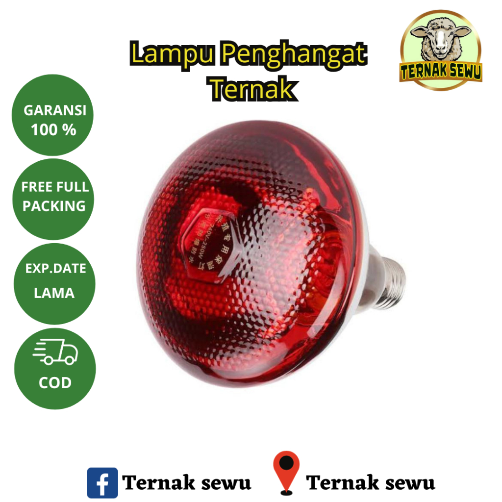 Jual Lampu Infrared Lampu Pemanas Penghangat Ayam Sapi,kambing Ternak ...