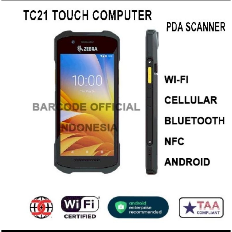 Jual BARCODE SCANNER PDA MOBILE Mobile ZEBRA TC21 TOUCH COMPUTER ANDROID | Shopee Indonesia