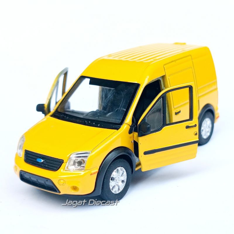 Jual Welly Ford Transit Box Transporter Van Diecast Mainan Cargo Box ...