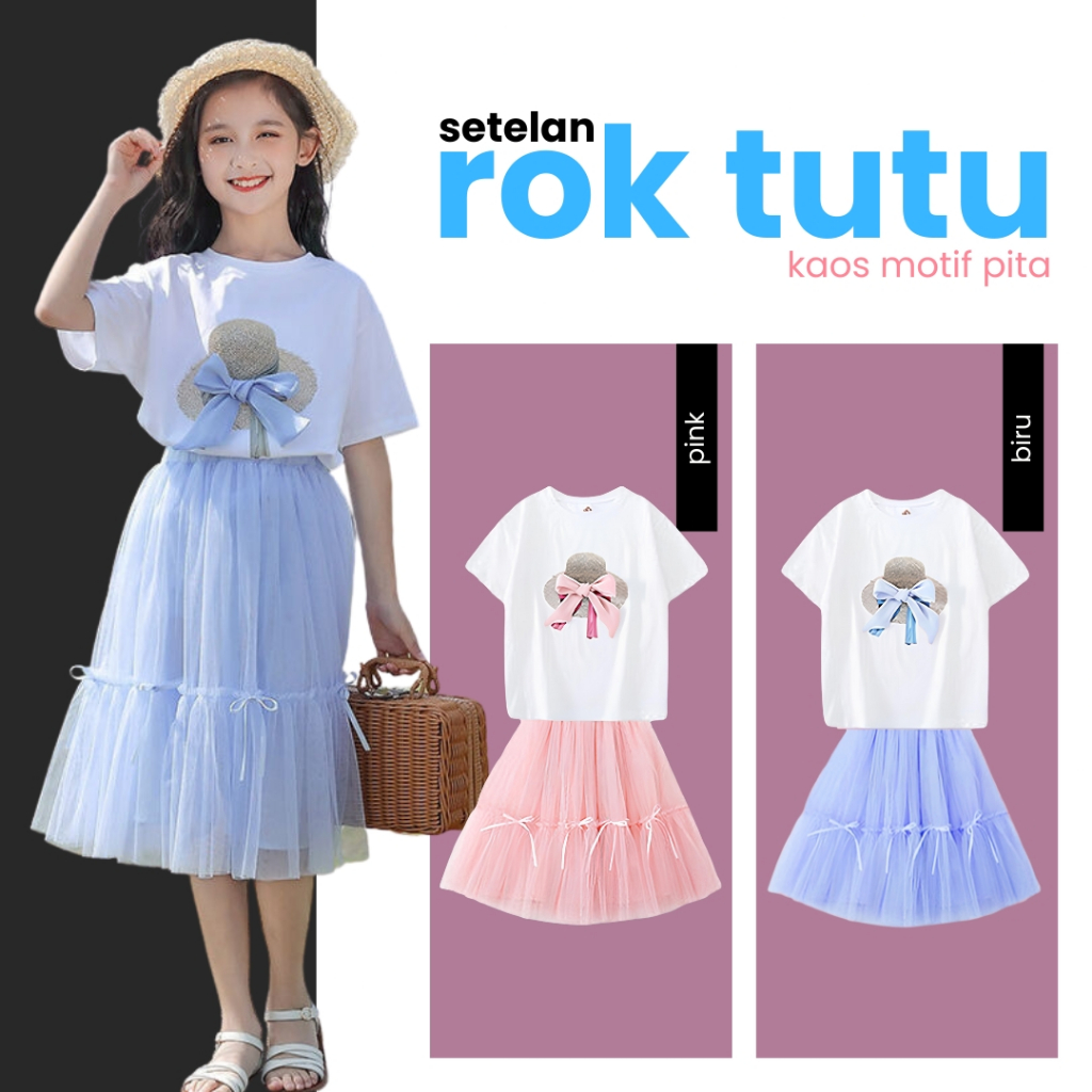 Jual [princesscoco] 2-10 Tahun Baju Anak Perempuan Setelan Rok Tutu Dan ...