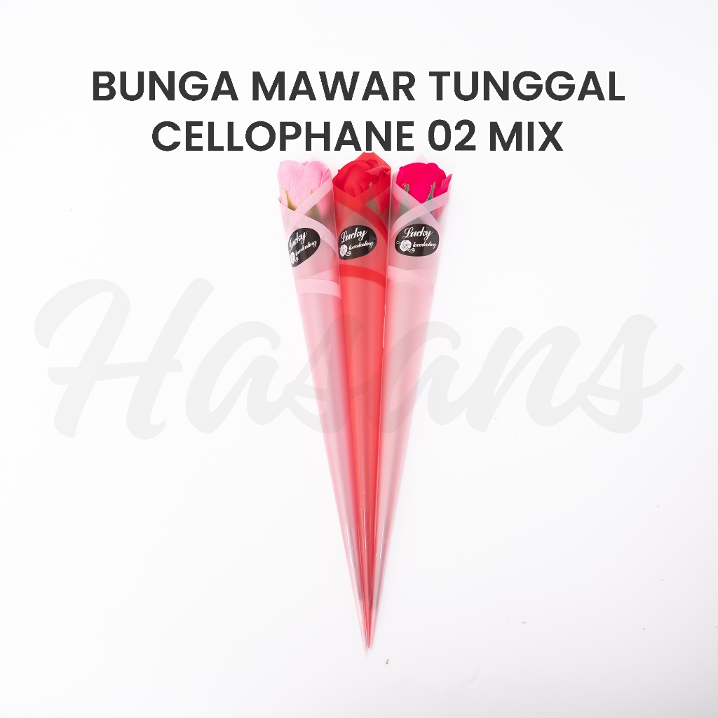 Jual Bunga Mawar 1 Tangkai / Bunga Satuan Kertas Cellophane / Bunga ...