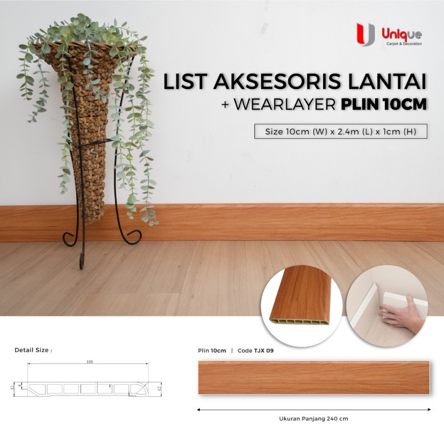 Jual Aksesories Lantai Vinyl PVC /Skirting Flooring SPC /List Plin ...