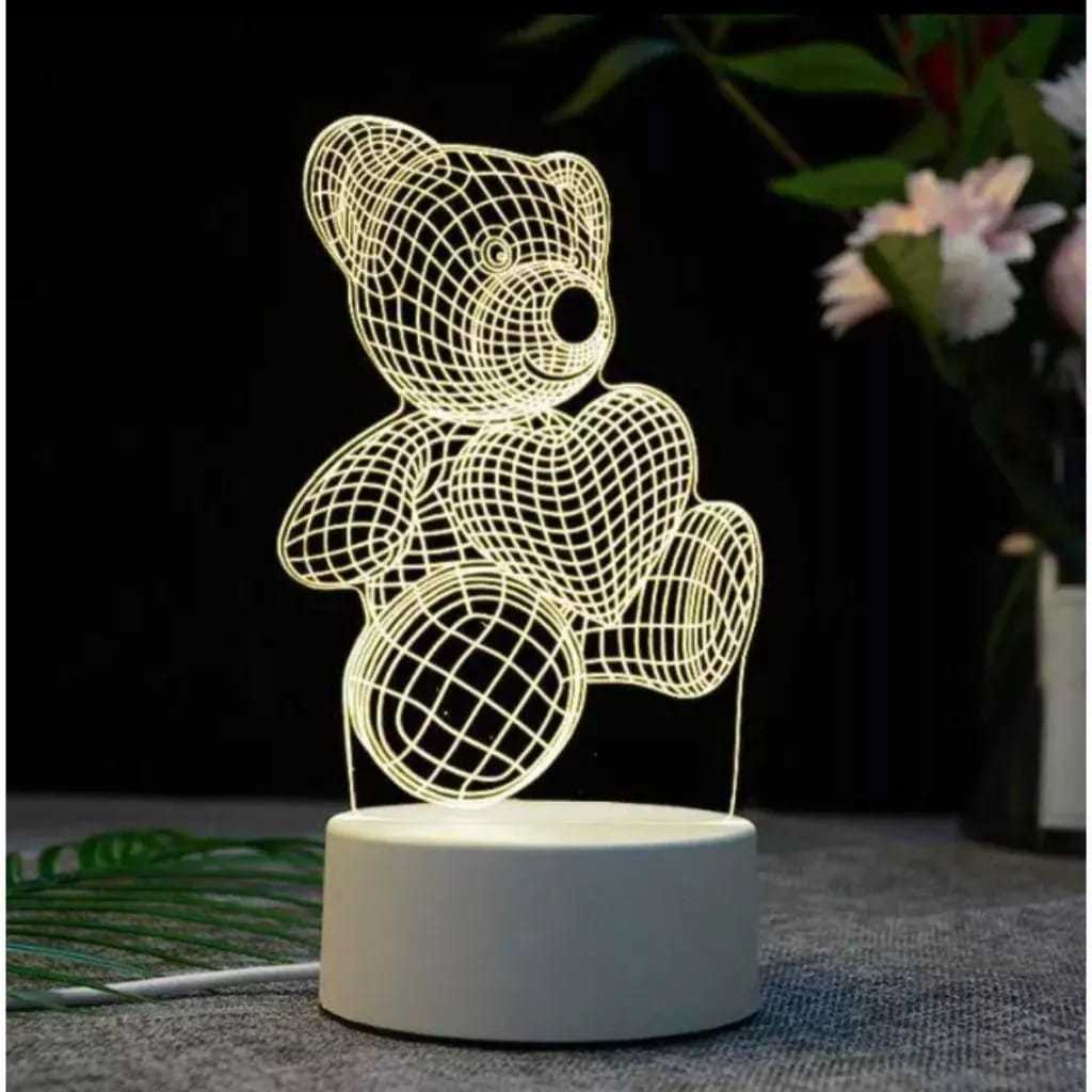 Jual LAMPU LED 3D TRANSPARAN HIASAN TEDDY BEAR | Shopee Indonesia