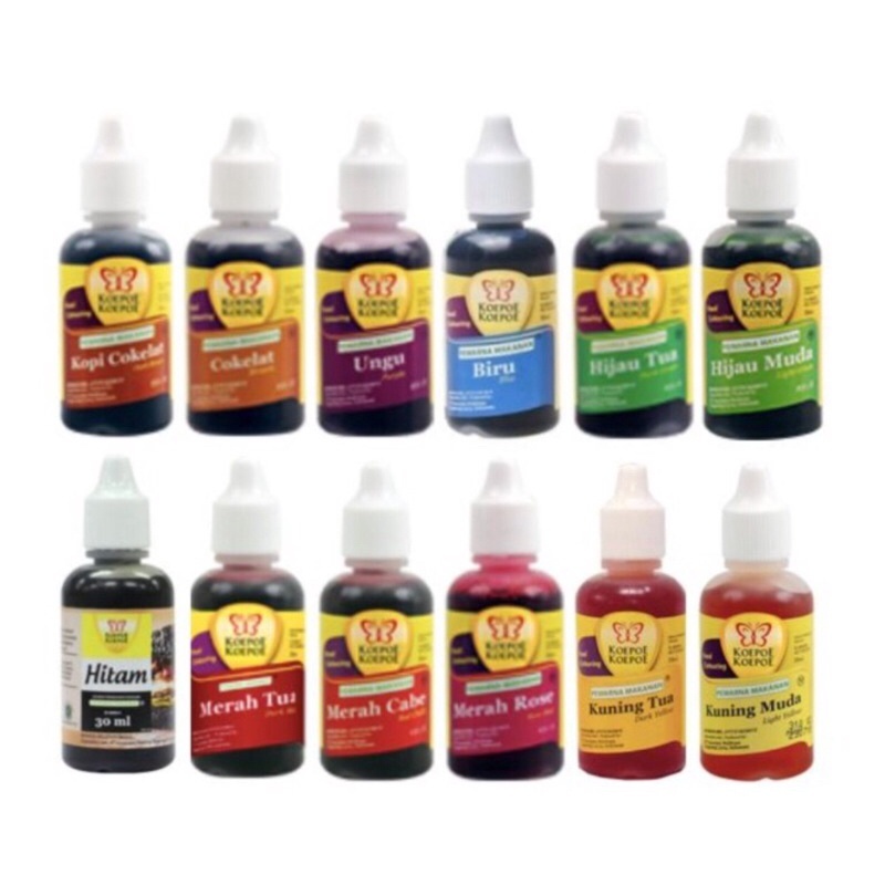 Jual Koepoe koepoe Food Coloring 30ml Kupu Kupu Pewarna Makanan Minuman ...
