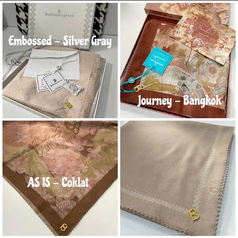 Jual Buttonscarves Embossed - Buttonscarves AS IS | Shopee Indonesia