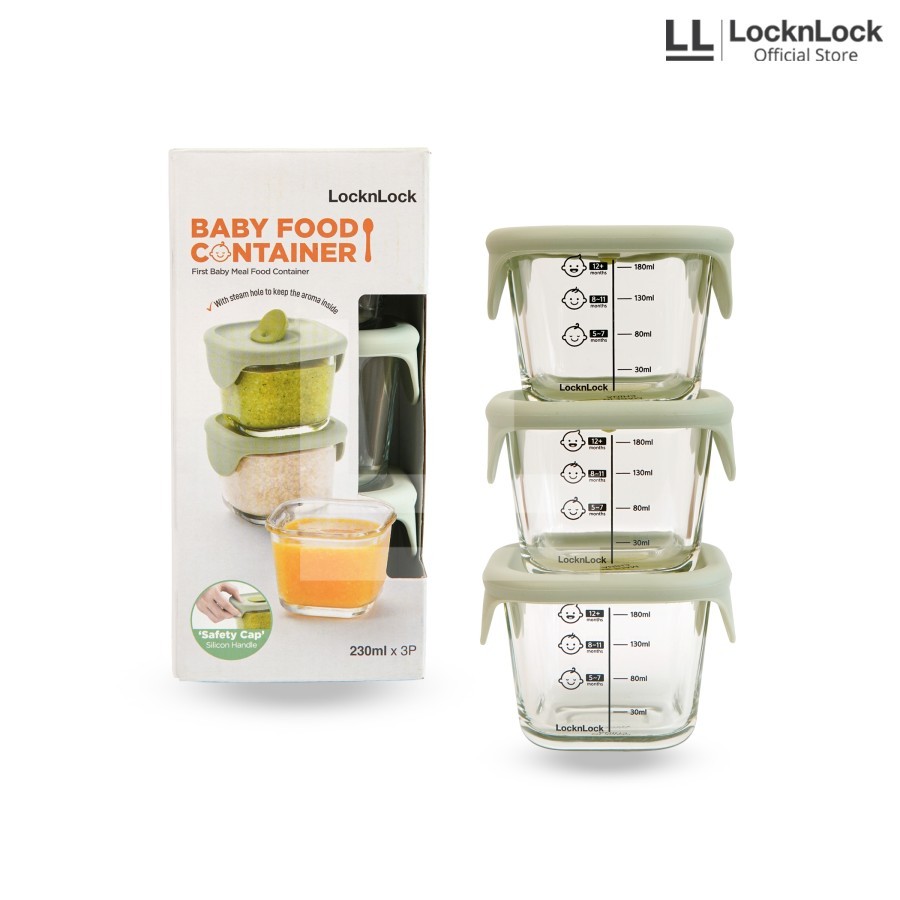 Jual LocknLock Baby Food Container Wadah MPASI Kaca Kapasitas 230 ml ...