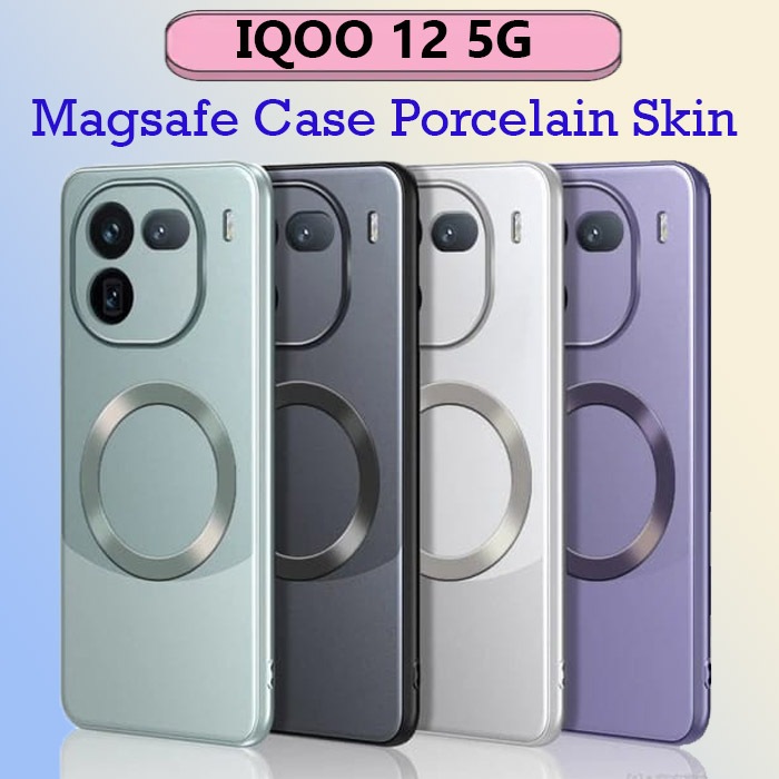 Jual IQOO 12 5G Premium Porcelain Skin Feeling Magsafe Case Casing ...