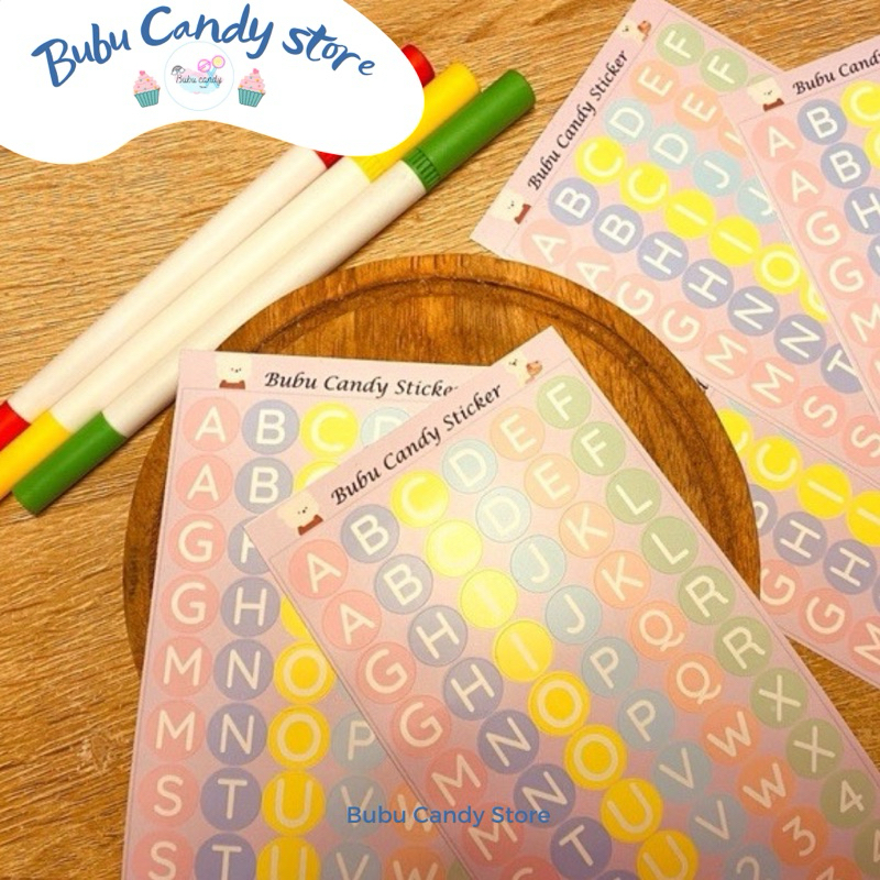 Jual ALPHABET STICKER CUTE 1 lembar | Shopee Indonesia