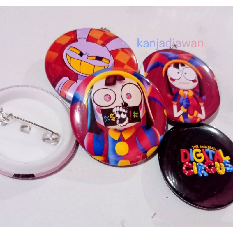 Jual Pin The Amazing Digital Circus Pin Badge Pomni Jax Pin Button ...