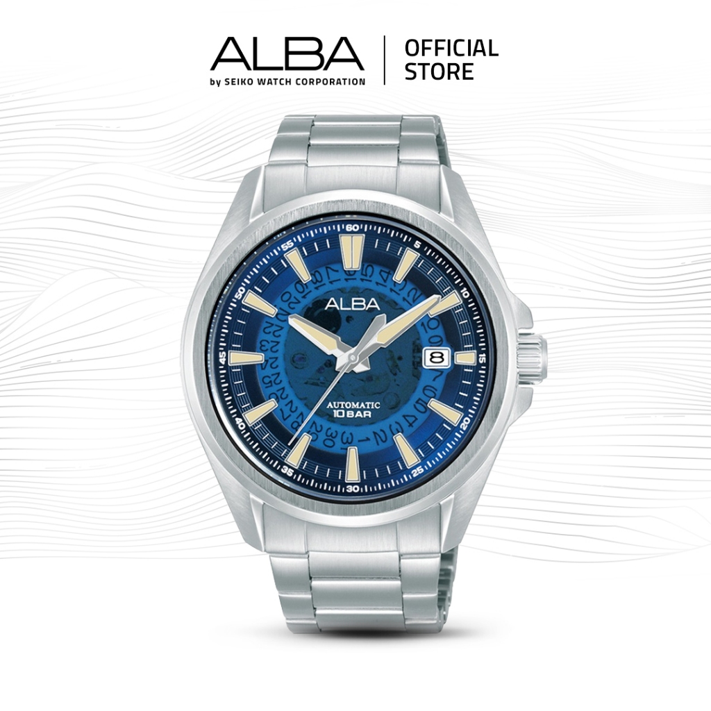 Jual Alba Mechanical Jam Tangan Pria AU4029 / AU4029X1 Automatic Blue ...