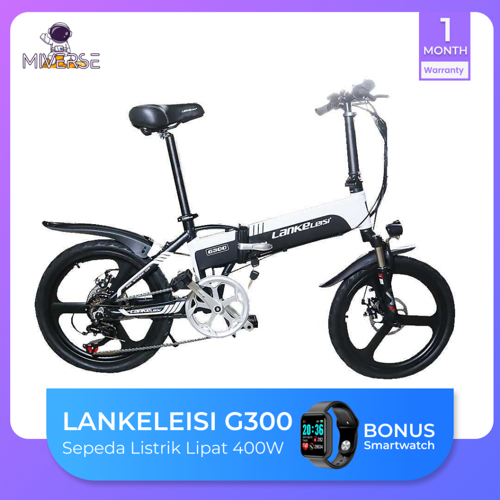 Jual Lankeleisi G300 Sepeda Listrik Lipat Folding Bike Moped | Shopee ...
