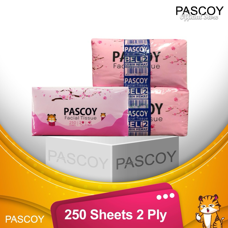 Jual Pascoy -Facial Tissue 250 Sheets Sakura 2ply / (Bundle) Beli 2 ...