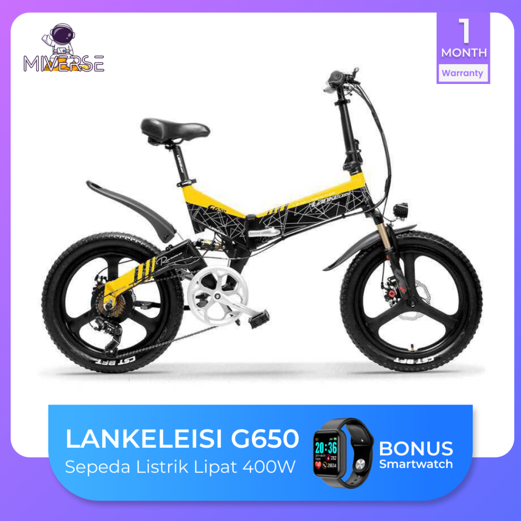 Jual Lankeleisi G650 Sepeda Listrik Lipat Folding Bike Smart Deluxe ...