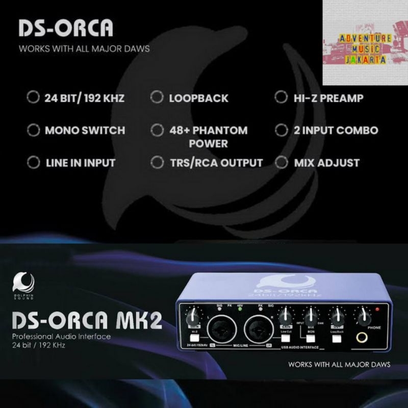 Jual DOLPHIN SOUND DS ORCA MK2 DS Orca MK3 Soundcard Recording USB ...