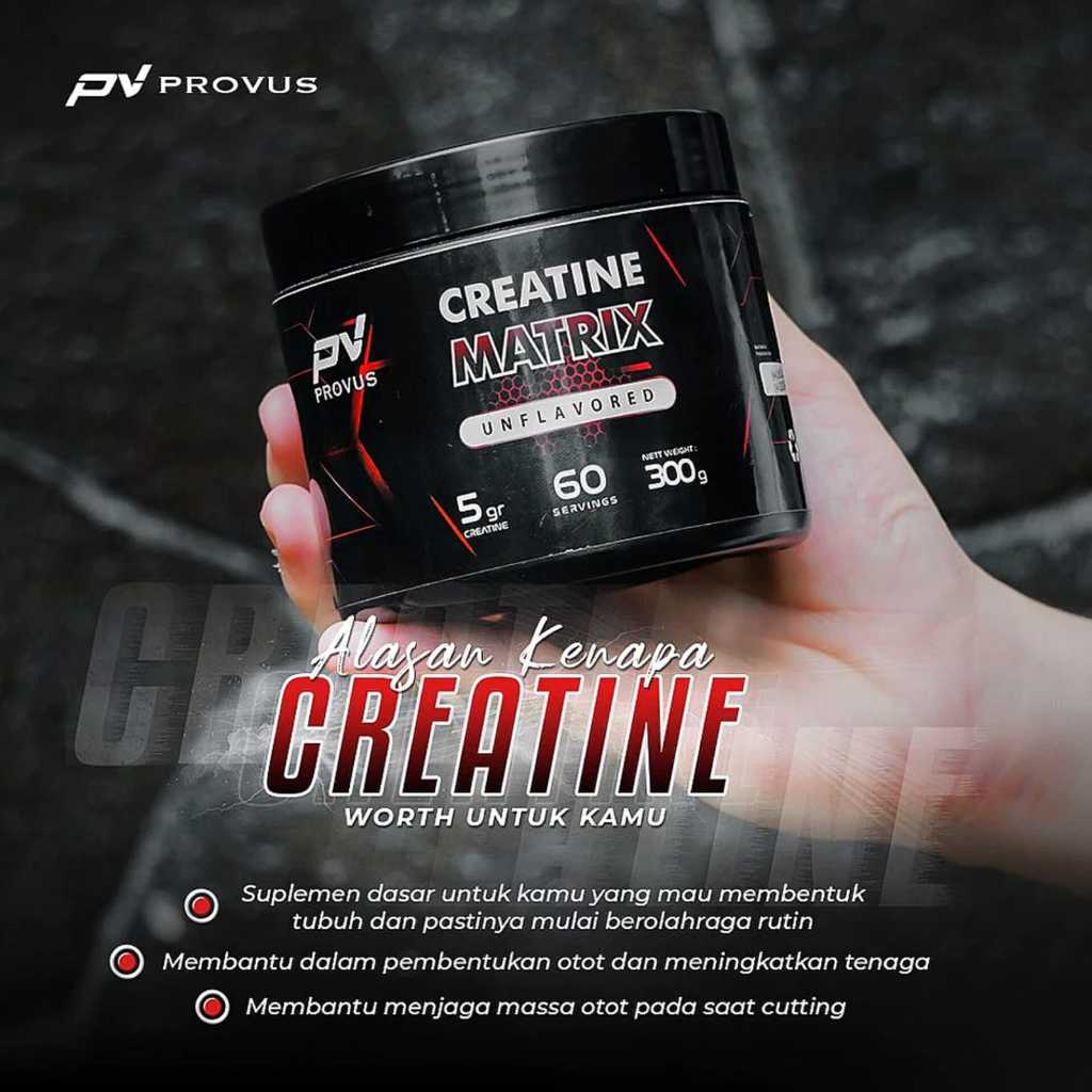Jual Provus Creatine Matrix 300 Gram 60 Servings & 120Gr 24 Serving ...