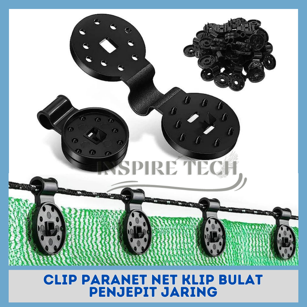 Jual (100pcs) CLIP PARANET NET KLIP BULAT PENJEPIT JARING | Shopee ...