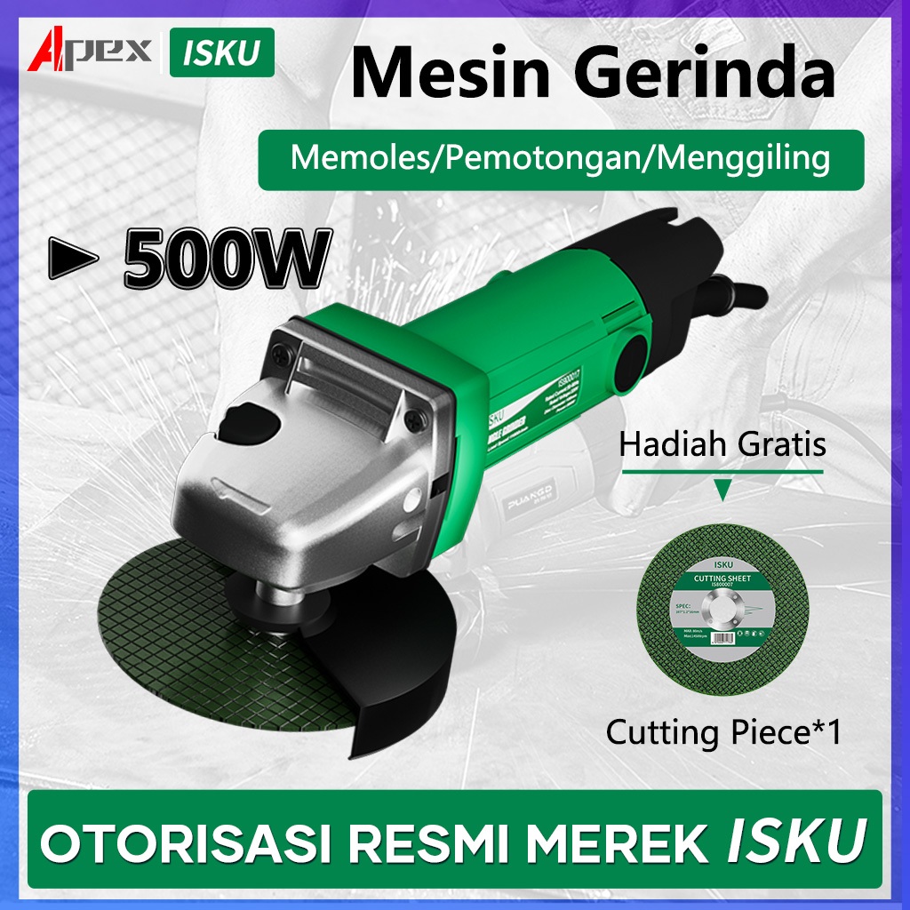 Jual ISKU mesin gerinda gurinda tangan/angle grinder 500W 100% original ...