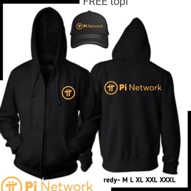 Jual Produk Pilihan sweater resleting berkupluk sablon Pi network topi ...