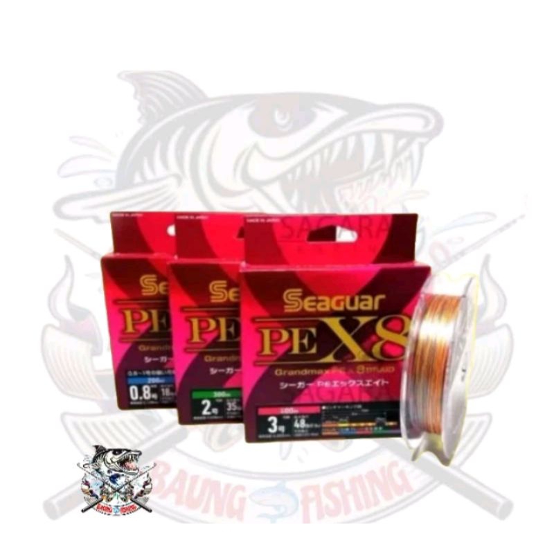 Jual senar pe x8 seaguard grandax 200m 300m 400m | Shopee Indonesia