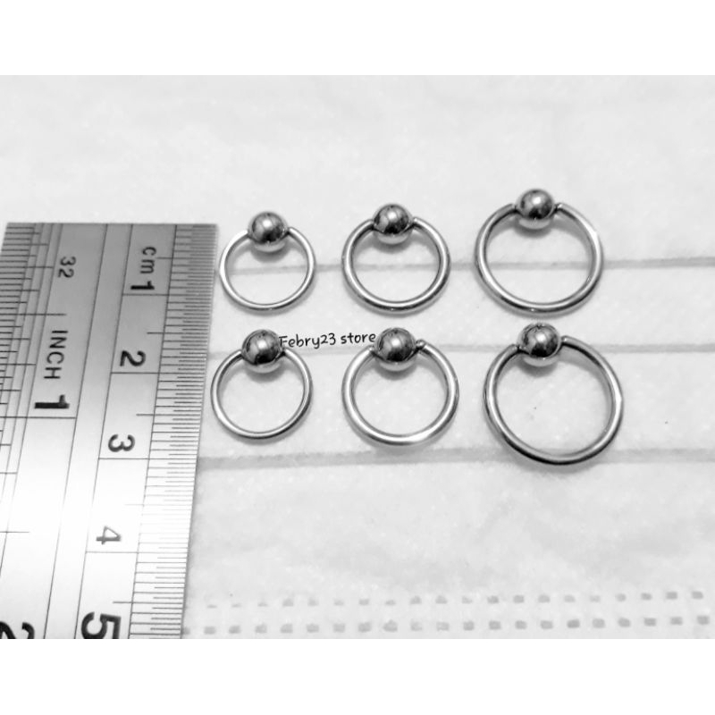 Jual 2 Pcs/1 Pasang Anting Piercing Orbital Tusuk Tindik Barbel Putih ...