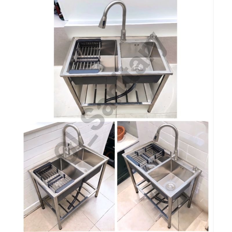 Jual meja cuci piring rak wastafel cuci tangan bak cuci piring portable ...