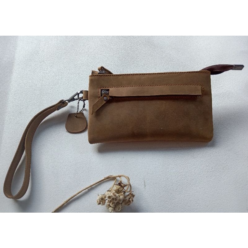 Jual Dompet Hp Toko Leather Kulit Sapi asli Crazy horse | Shopee Indonesia