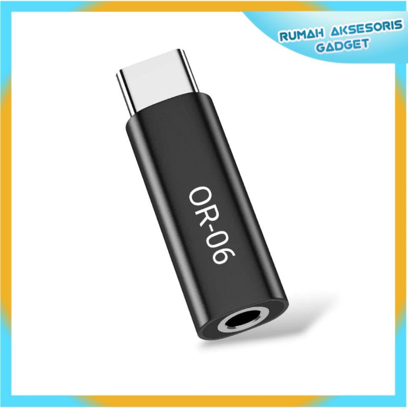 Jual Adapter OTG AUX 3,5MM TO TYPE-C OR-06 Converter Jack audio Plug & Play | Shopee Indonesia